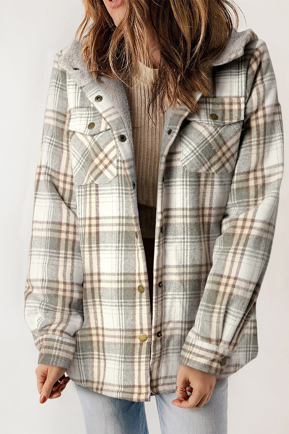 Grey Sherpa Lined Shacket – Blair Blue Bonnet Boutique