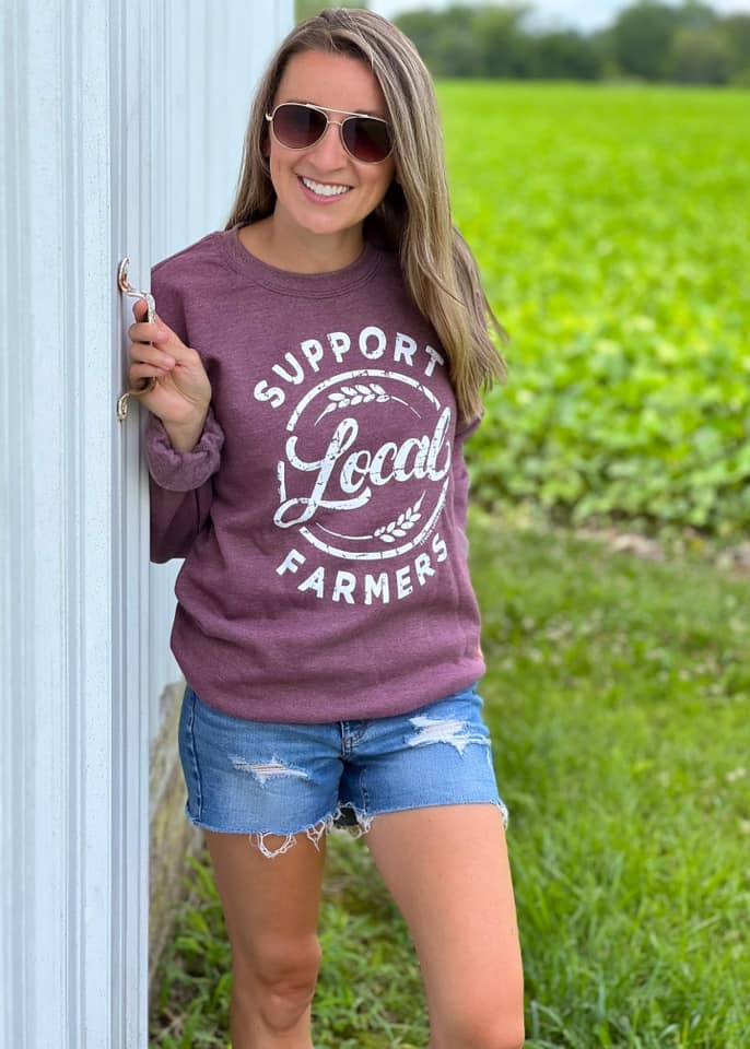 Support Local Farmers Sweatshirt – Blair Blue Bonnet Boutique