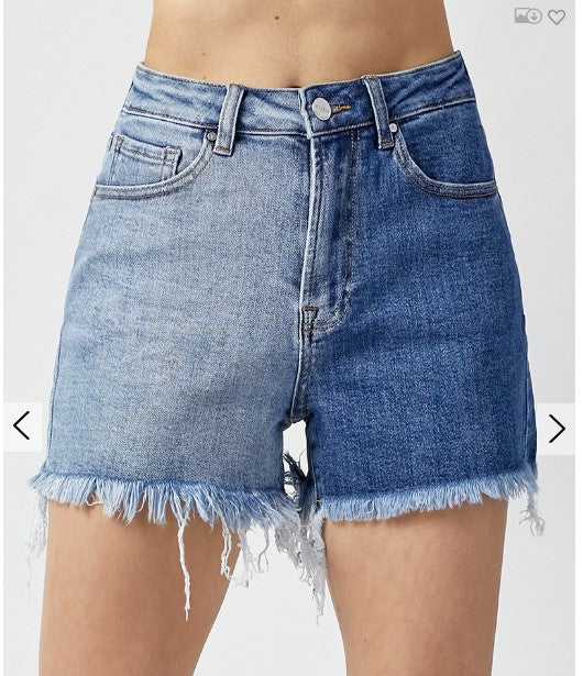 High Rise Two Tone Shorts – Blair Blue Bonnet Boutique